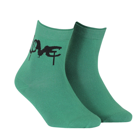 Zielone skarpetki dziewczęce z LOVE Zielony - sklep ze skarpetkami Wola