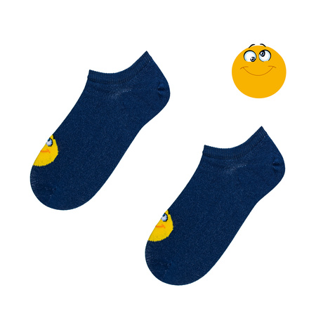 Stopki emoji Niebieski - sklep ze skarpetkami Wola